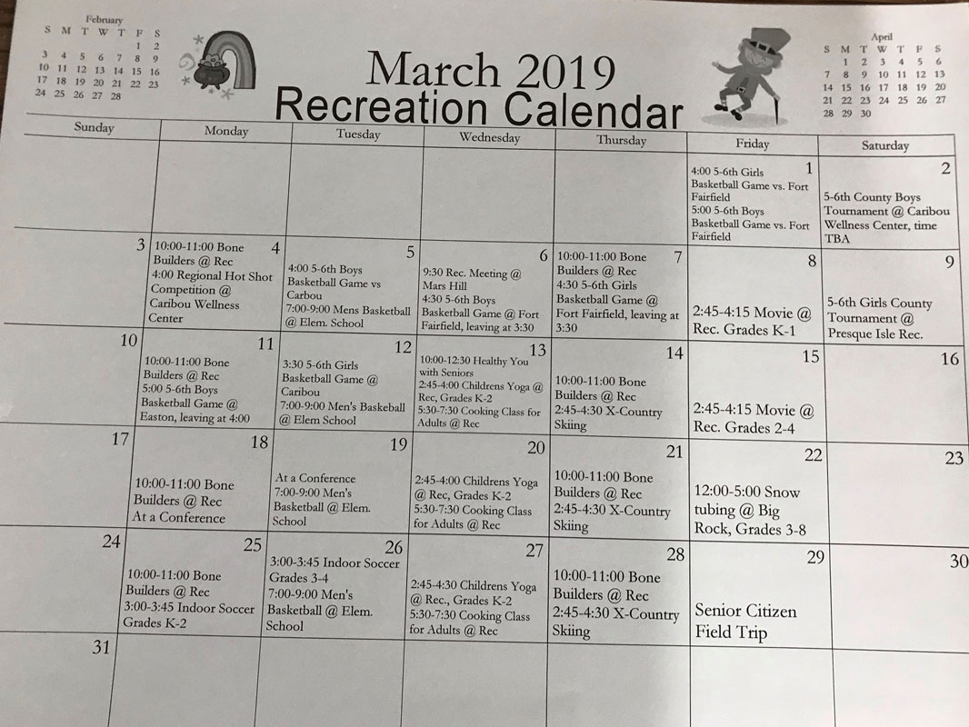 Recreation Department | Town of Washburn, Maine | Aroostook County